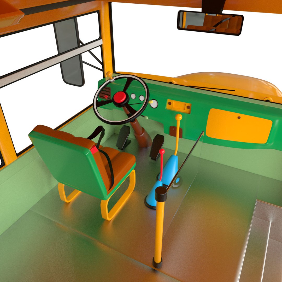 Rigged Cartoon Bus 3D - TurboSquid 1456130
