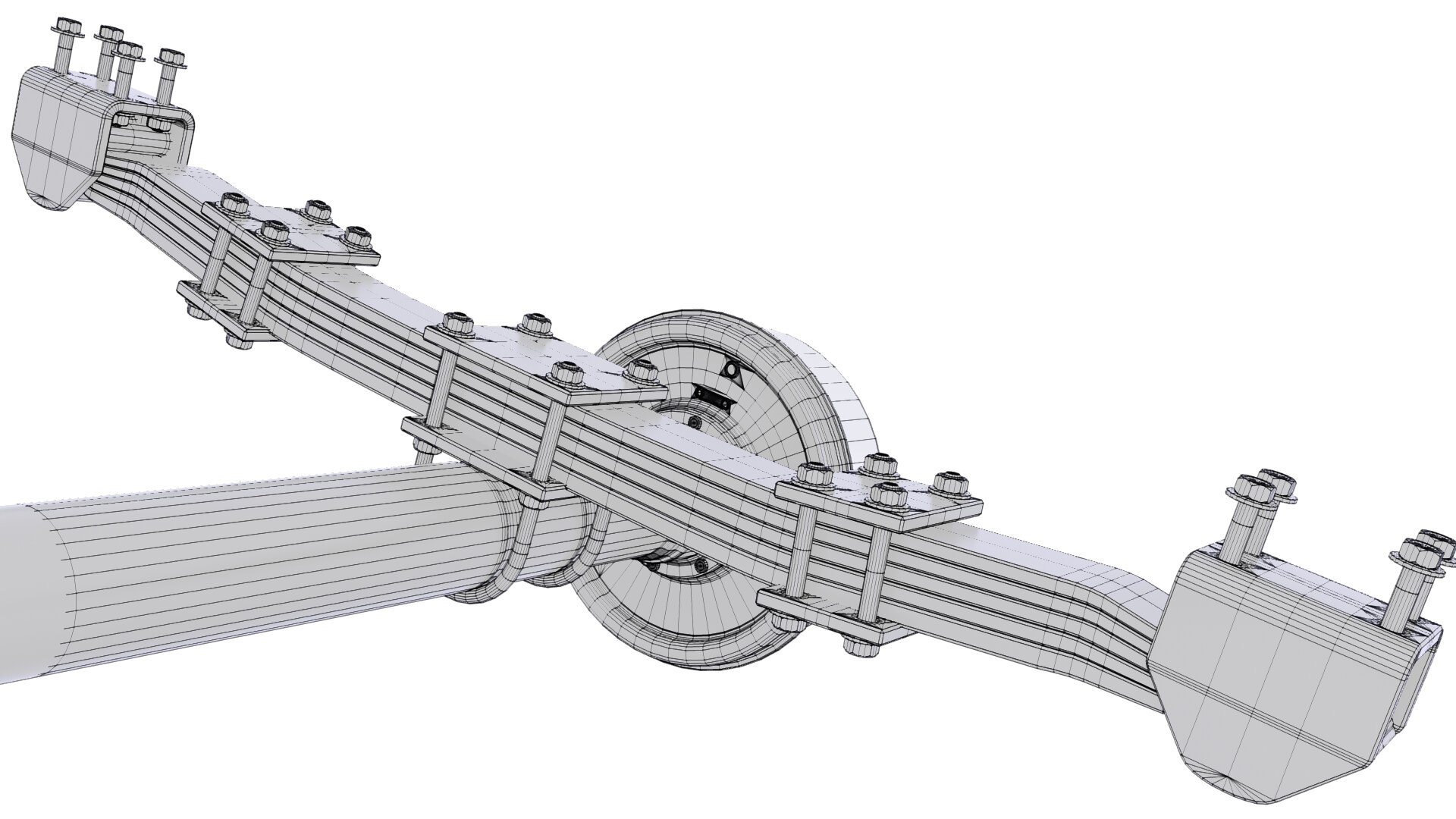 3D Suspension Leaf Spring - TurboSquid 1578394