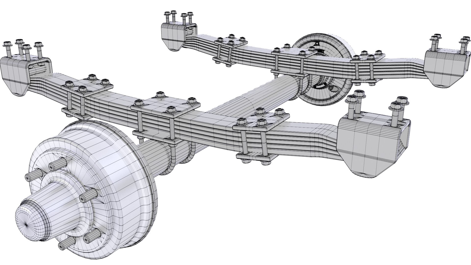 3D Suspension Leaf Spring - TurboSquid 1578394