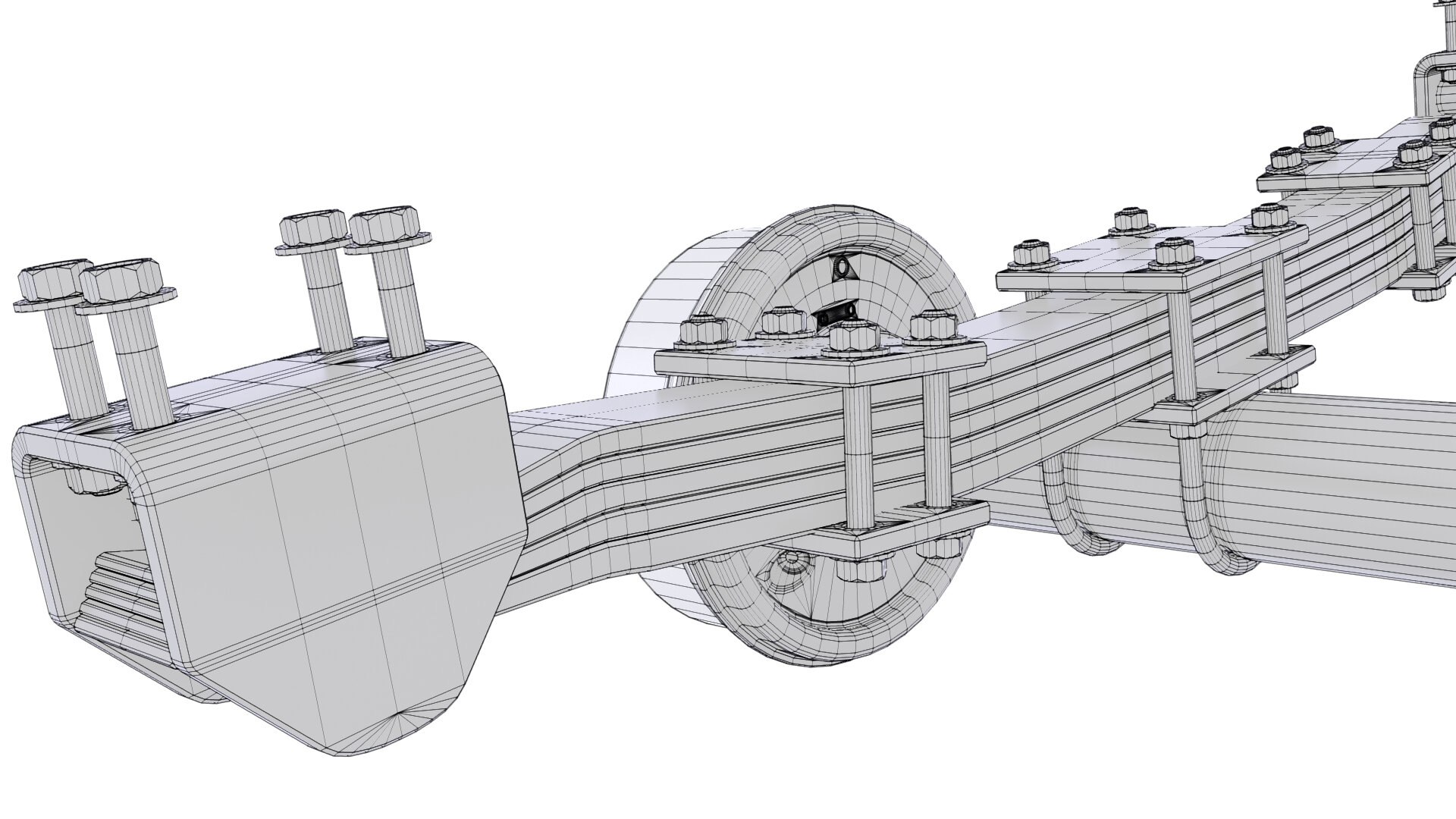 3D Suspension Leaf Spring - TurboSquid 1578394