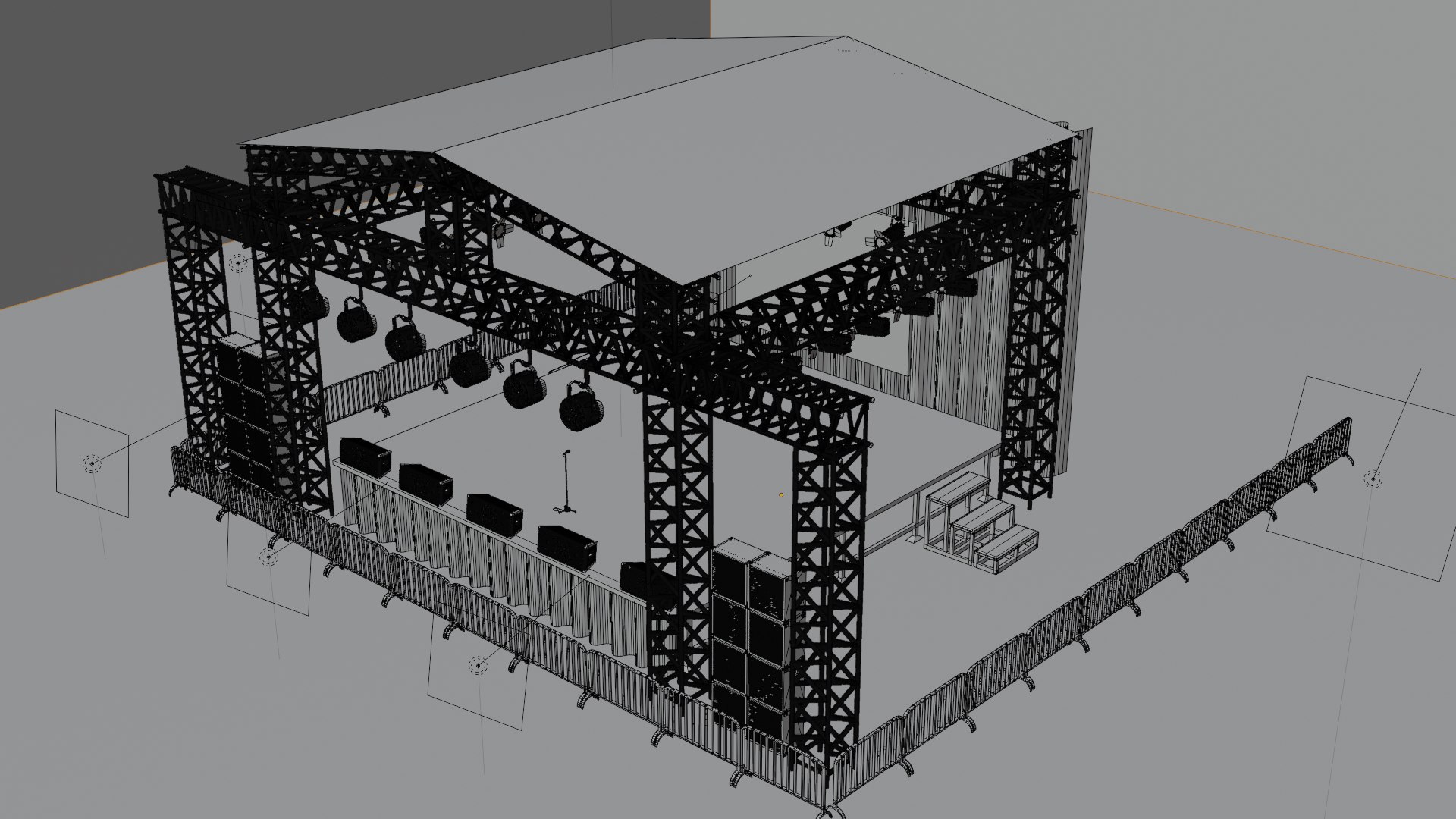 3D model stage concert - TurboSquid 2052020