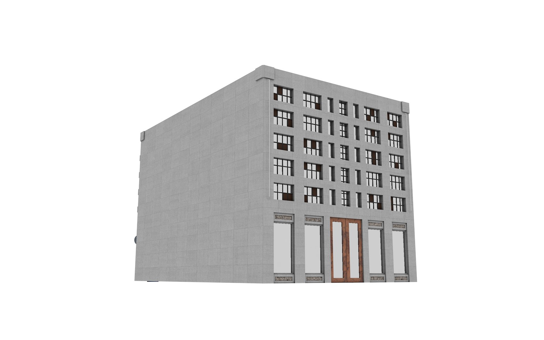 Concrete Building Model - TurboSquid 1202494