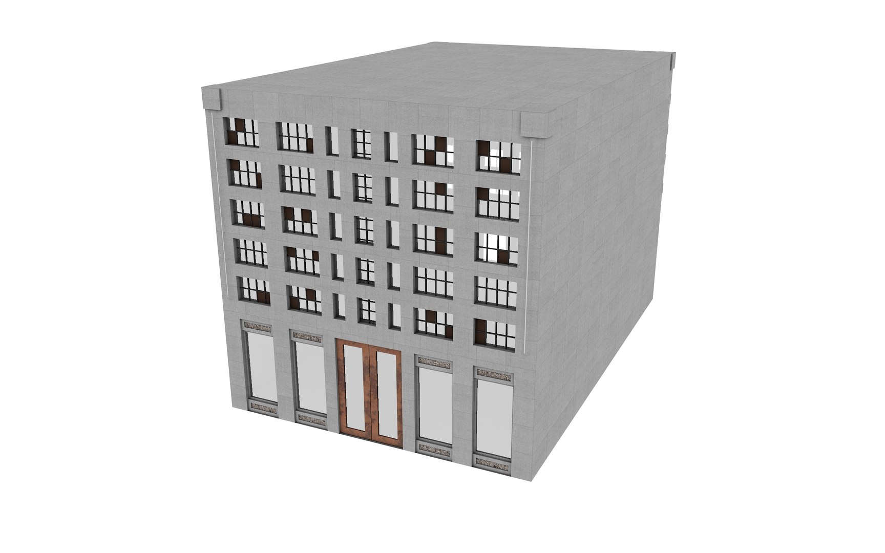 Concrete Building Model - TurboSquid 1202494