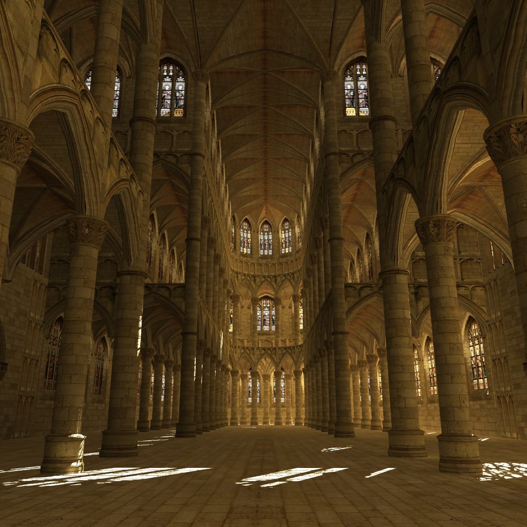 paris cathedrals 3d model