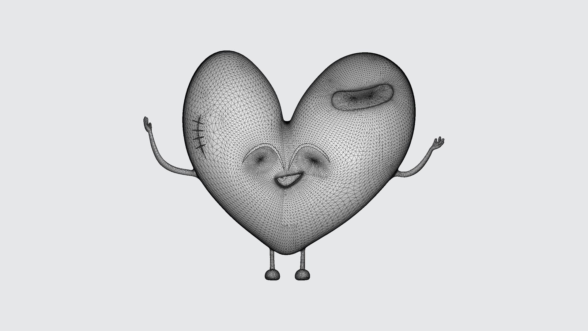 3D Heart Critter - TurboSquid 2352722