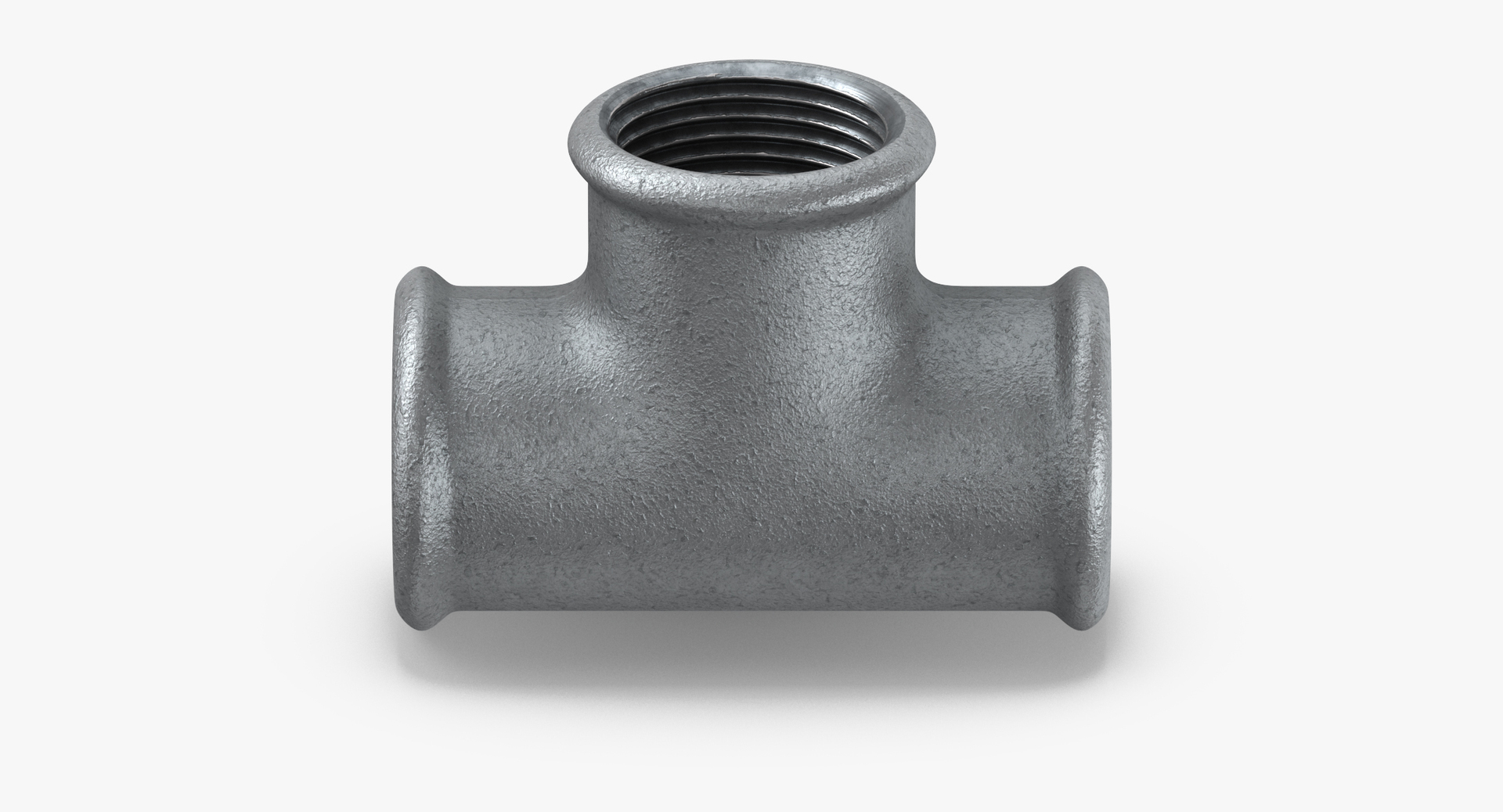 Galvanized steel pipe fitting 3D model - TurboSquid 1235592