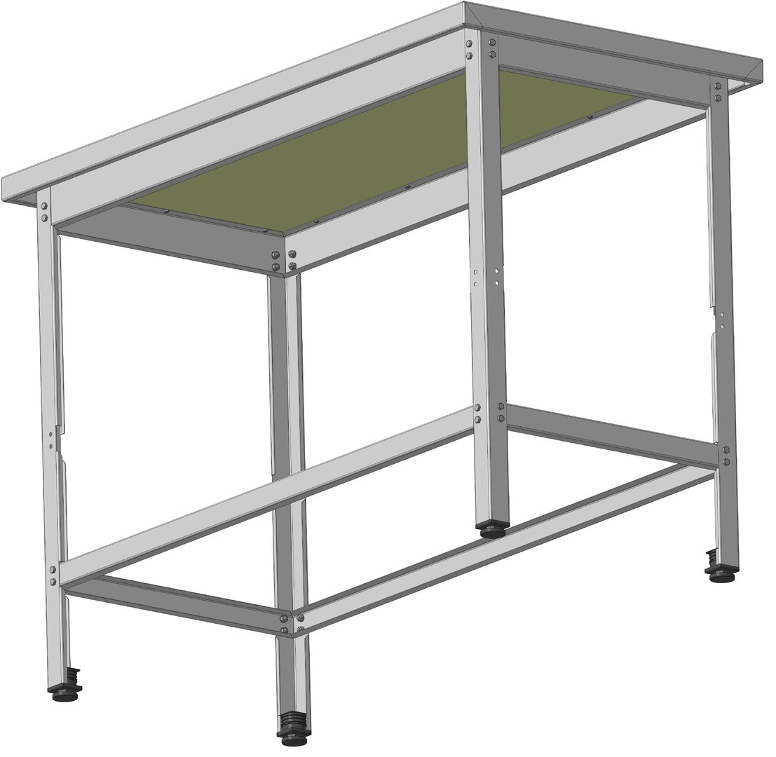 Production Table Steel 3D Model - TurboSquid 1620640