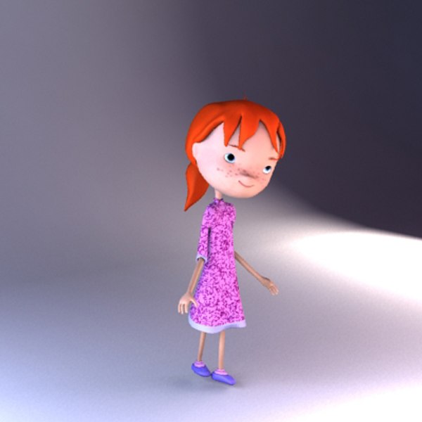 girl cute 3d model