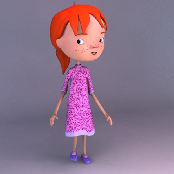 girl cute 3d model