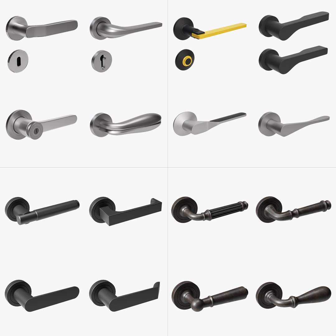 Door Handles Collection 3D Model - TurboSquid 1905522