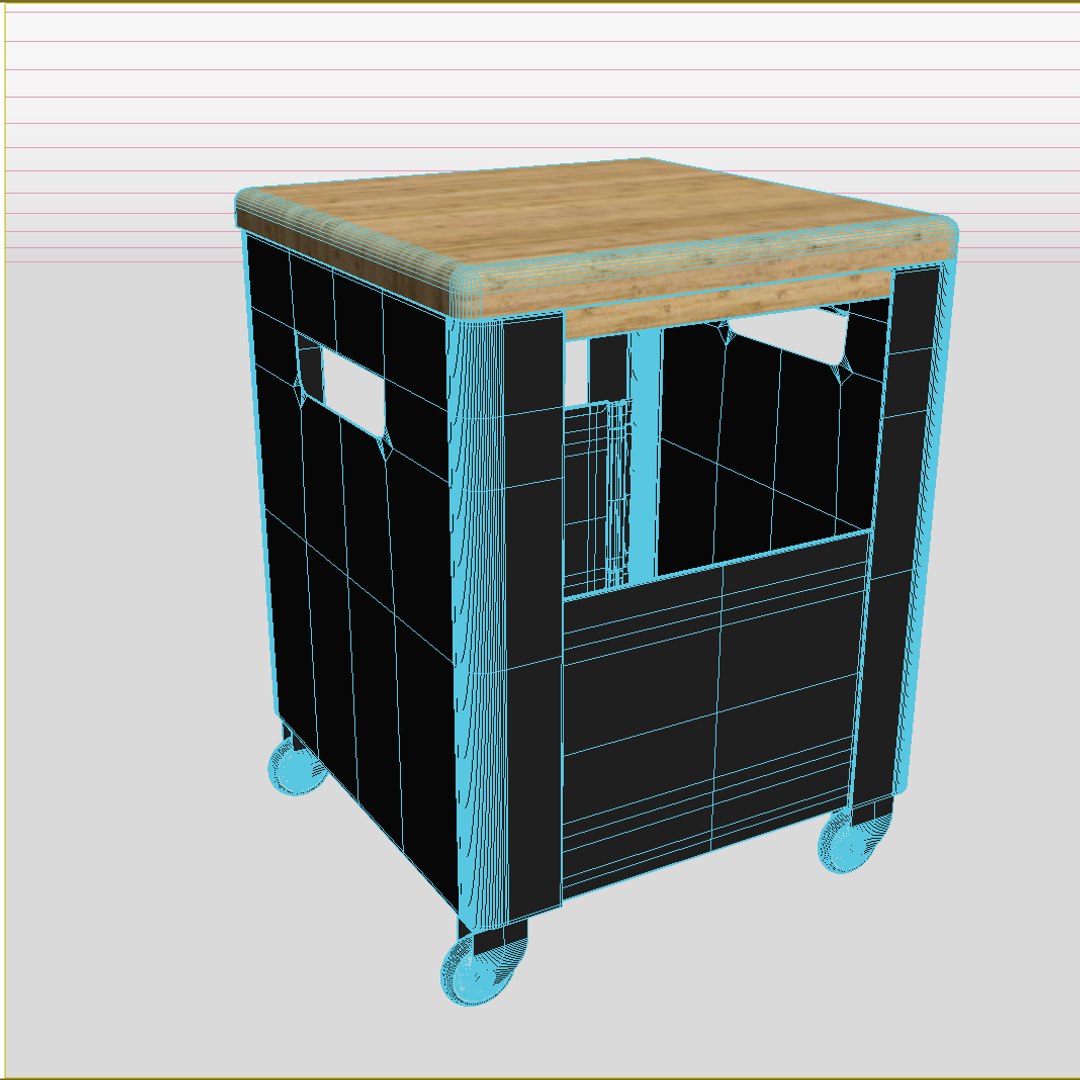3D IKEA TROTTEN Storage unit on casters - TurboSquid 1829465
