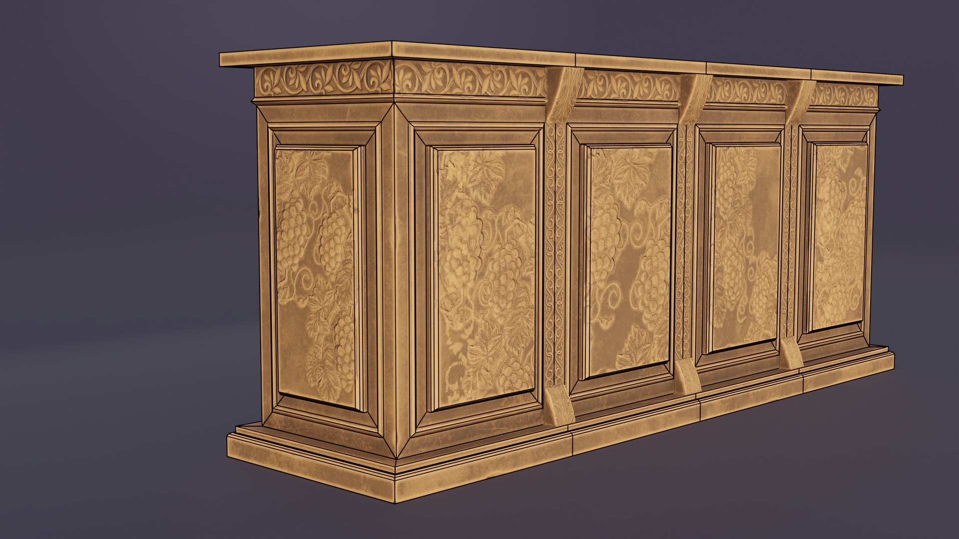 Stylized Bar Counter 3D Model - TurboSquid 2208060