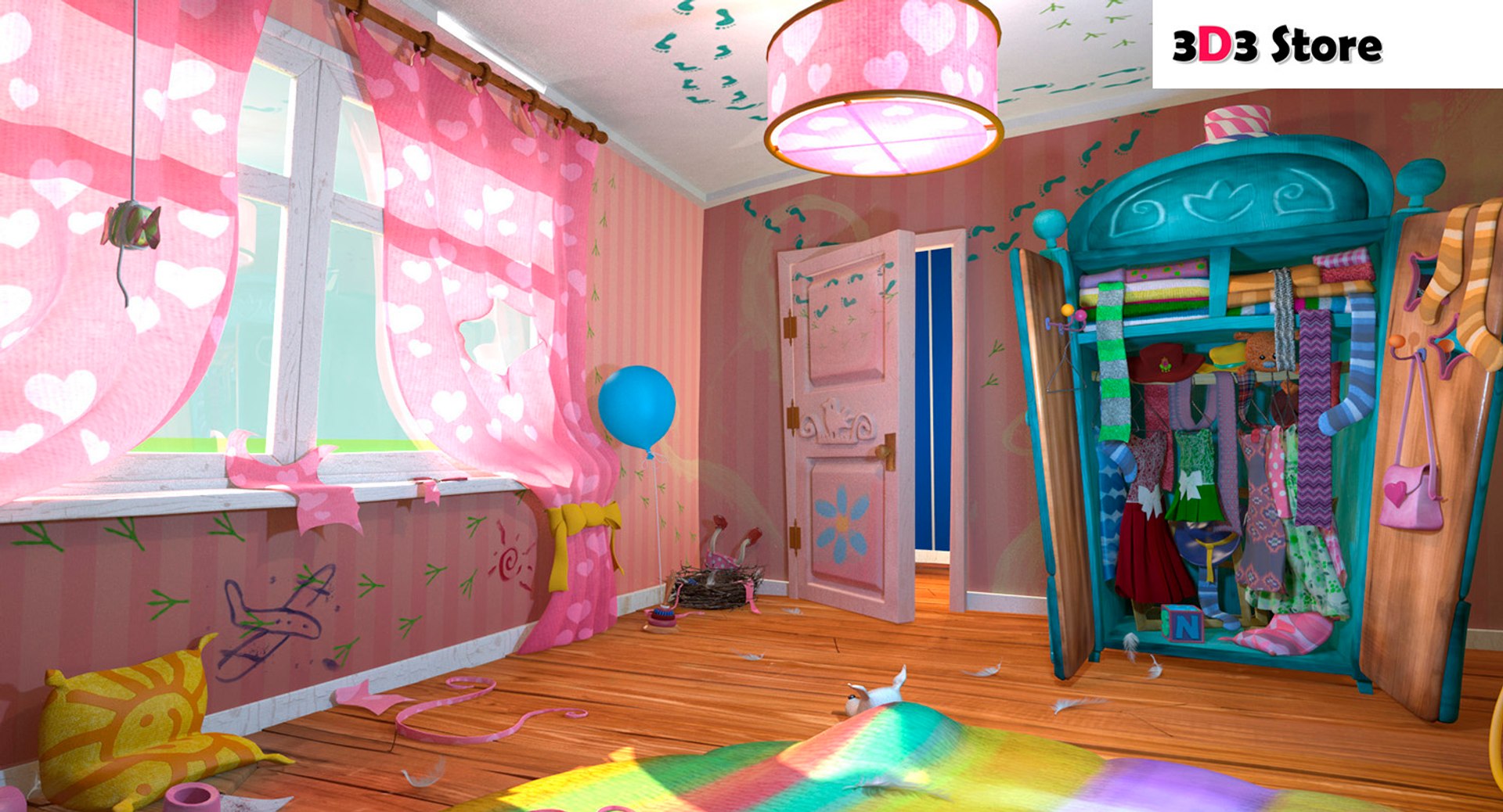 Room Girl 3d Model