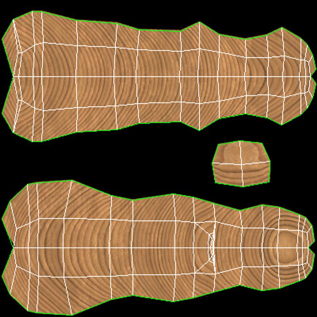 3d Model Cartoon Stick Collapsed Geometry
