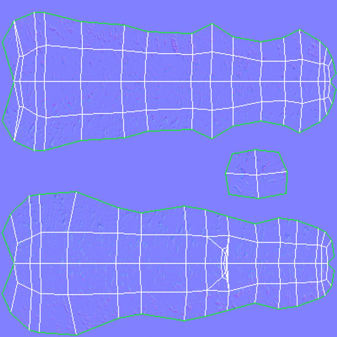 3d Model Cartoon Stick Collapsed Geometry