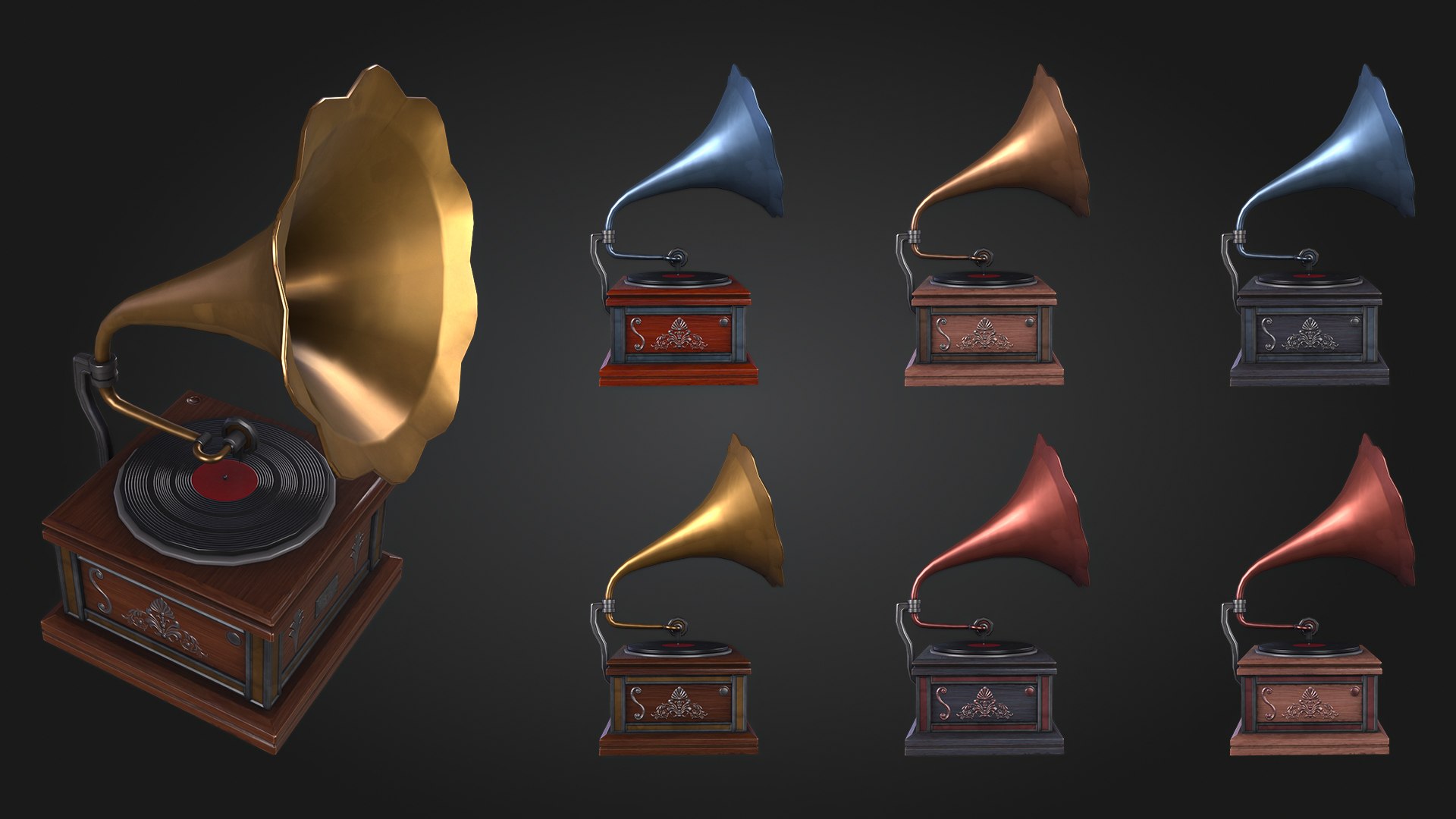 Gramophone Model - TurboSquid 2378664