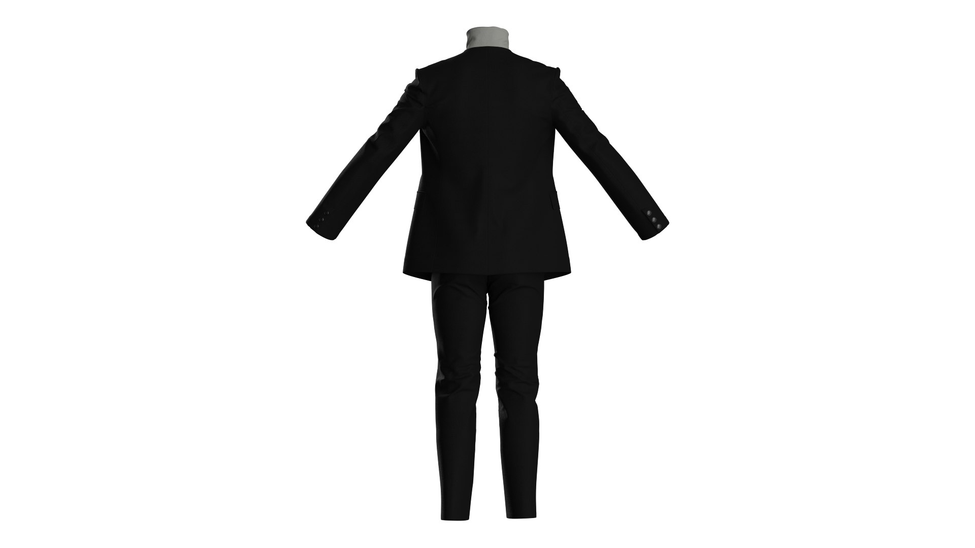 Mens - Turtle Neck Suit Set 3D Model - TurboSquid 2346269