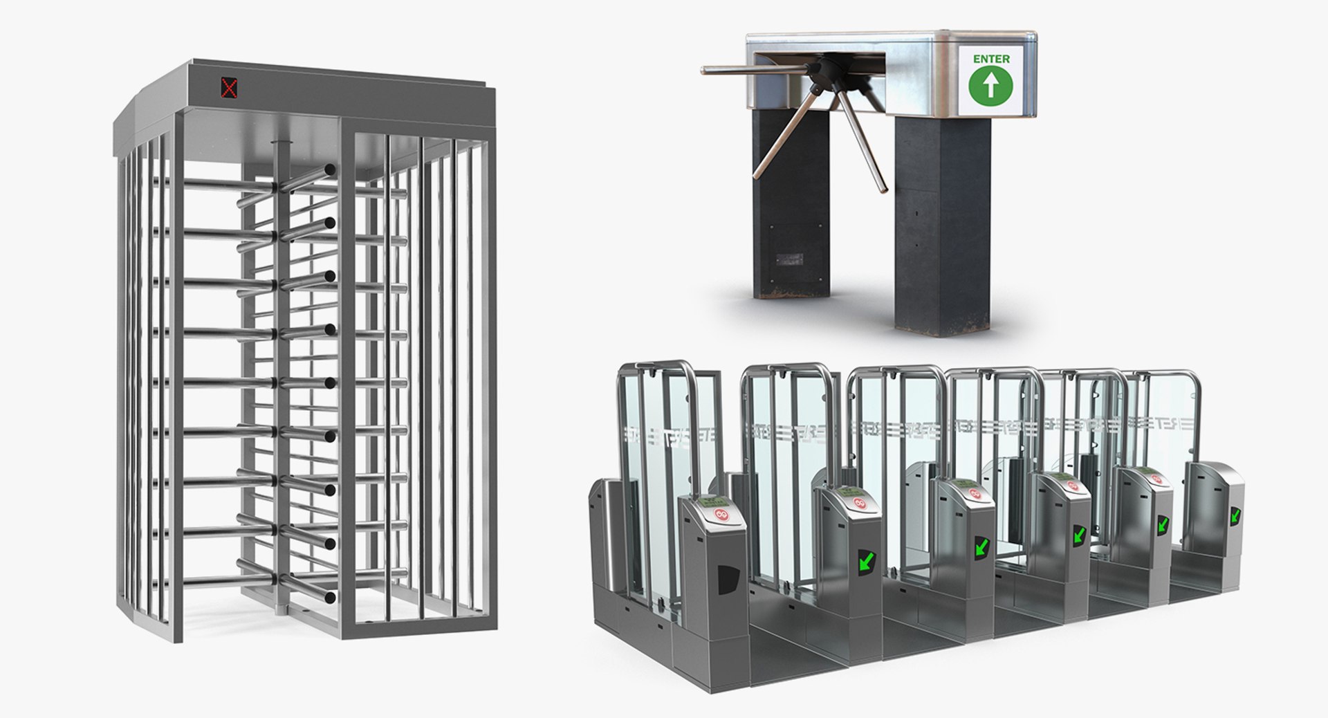 3D Model Turnstiles Collection 2 - TurboSquid 1784371
