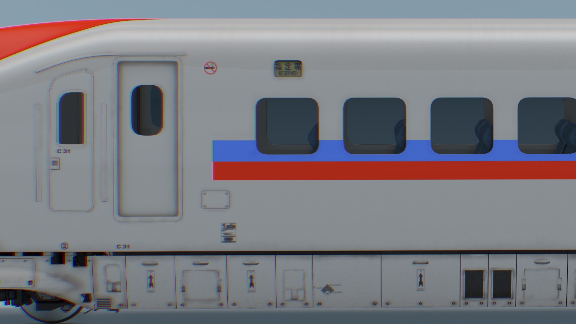 Bullet Train Locomotive Rigged 3D Model - TurboSquid 2385987