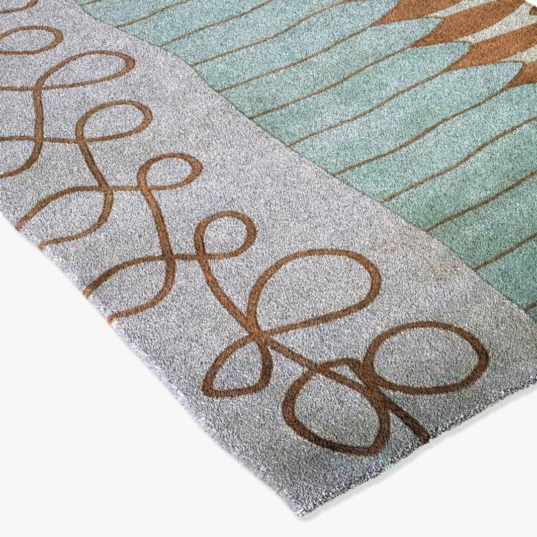 momeni rugs abstract nw92blu 3d model