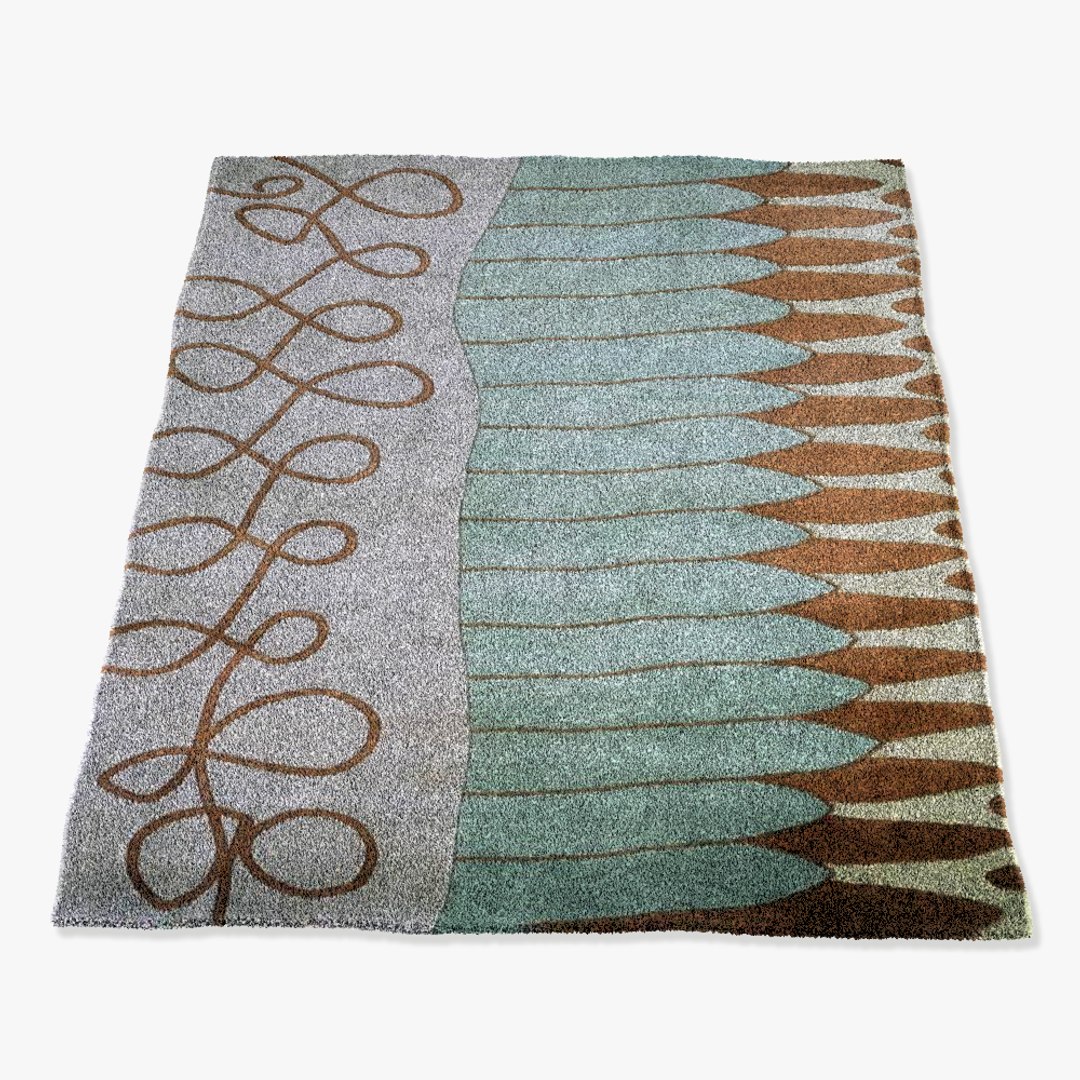 momeni rugs abstract nw92blu 3d model
