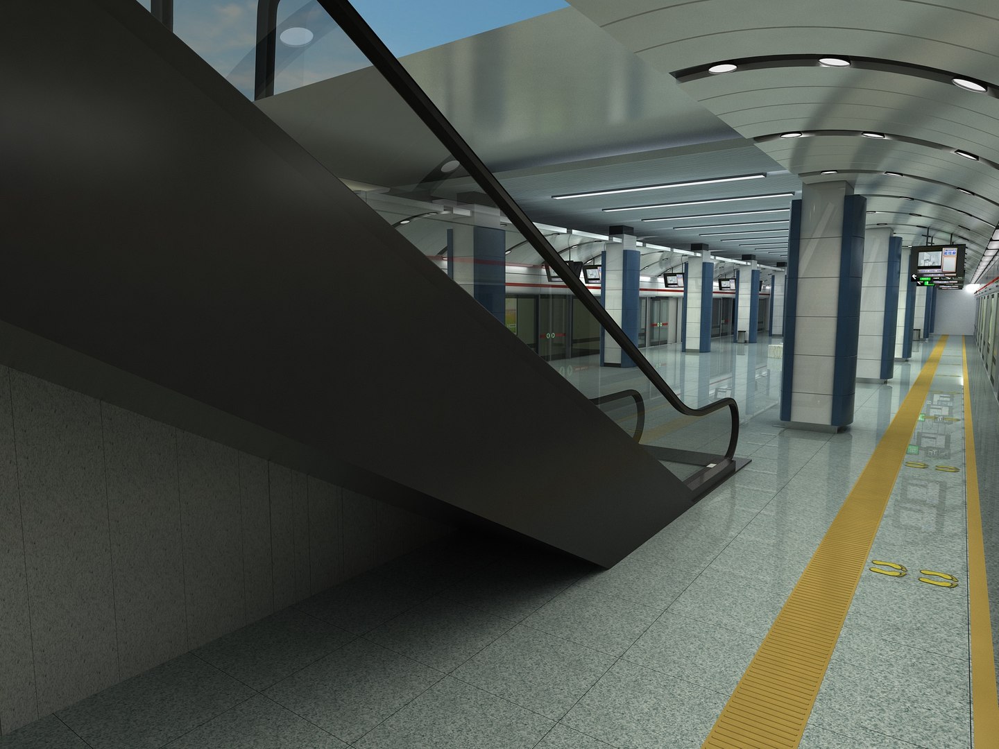 Subway Station 3D Model - TurboSquid 2113436
