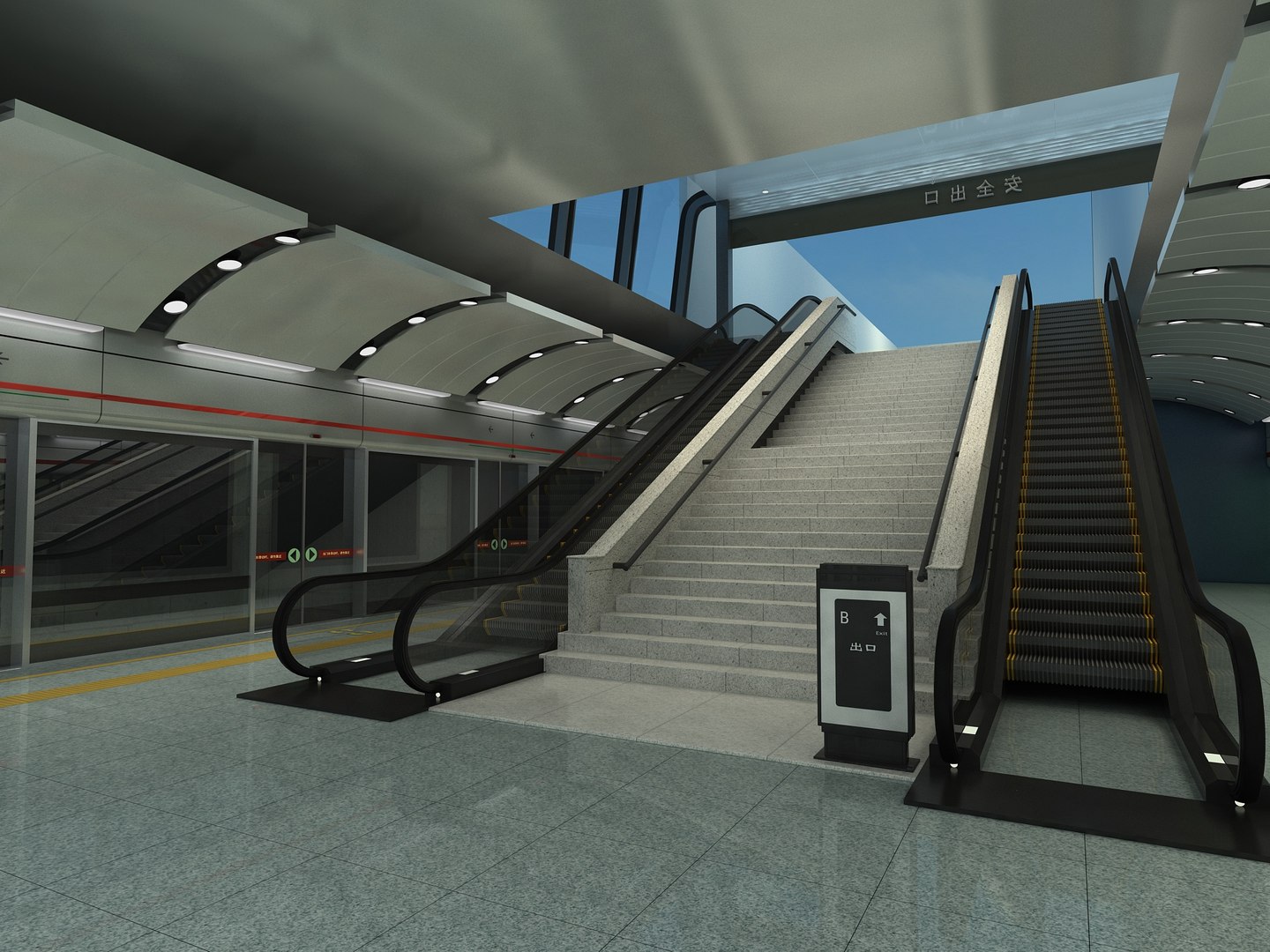 Subway Station 3D Model - TurboSquid 2113436