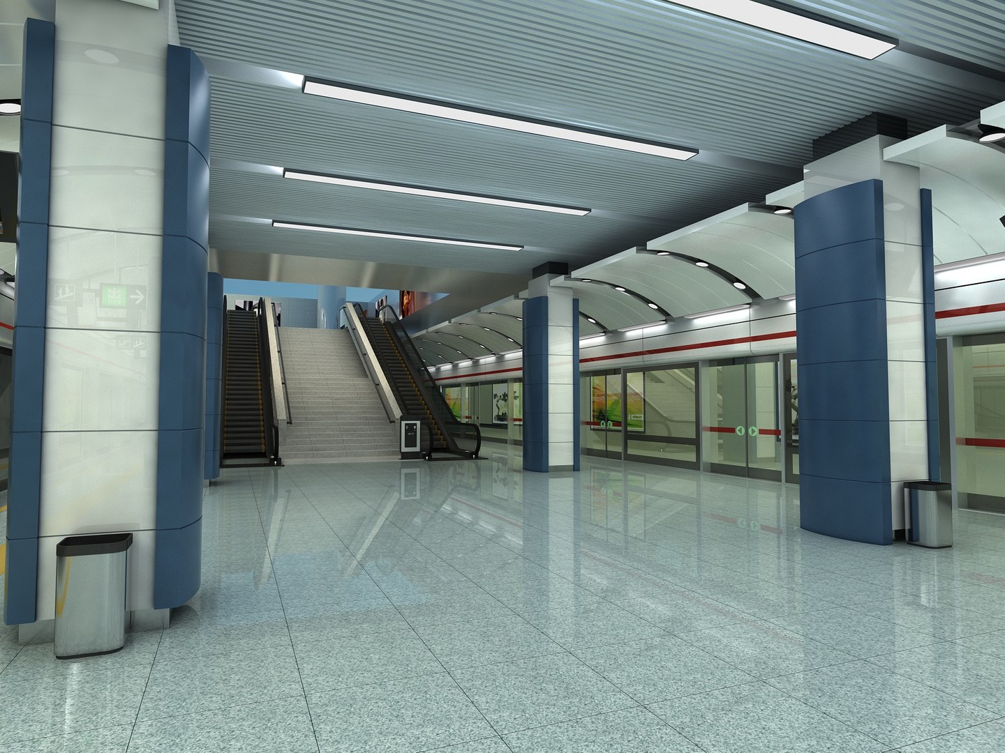 Subway Station 3D Model - TurboSquid 2113436