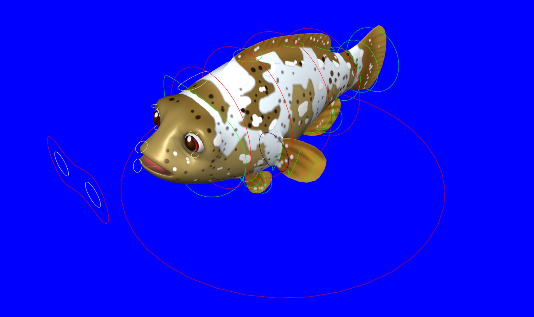 Malabar Grouper Fish Toon 3D Model - TurboSquid 1586145