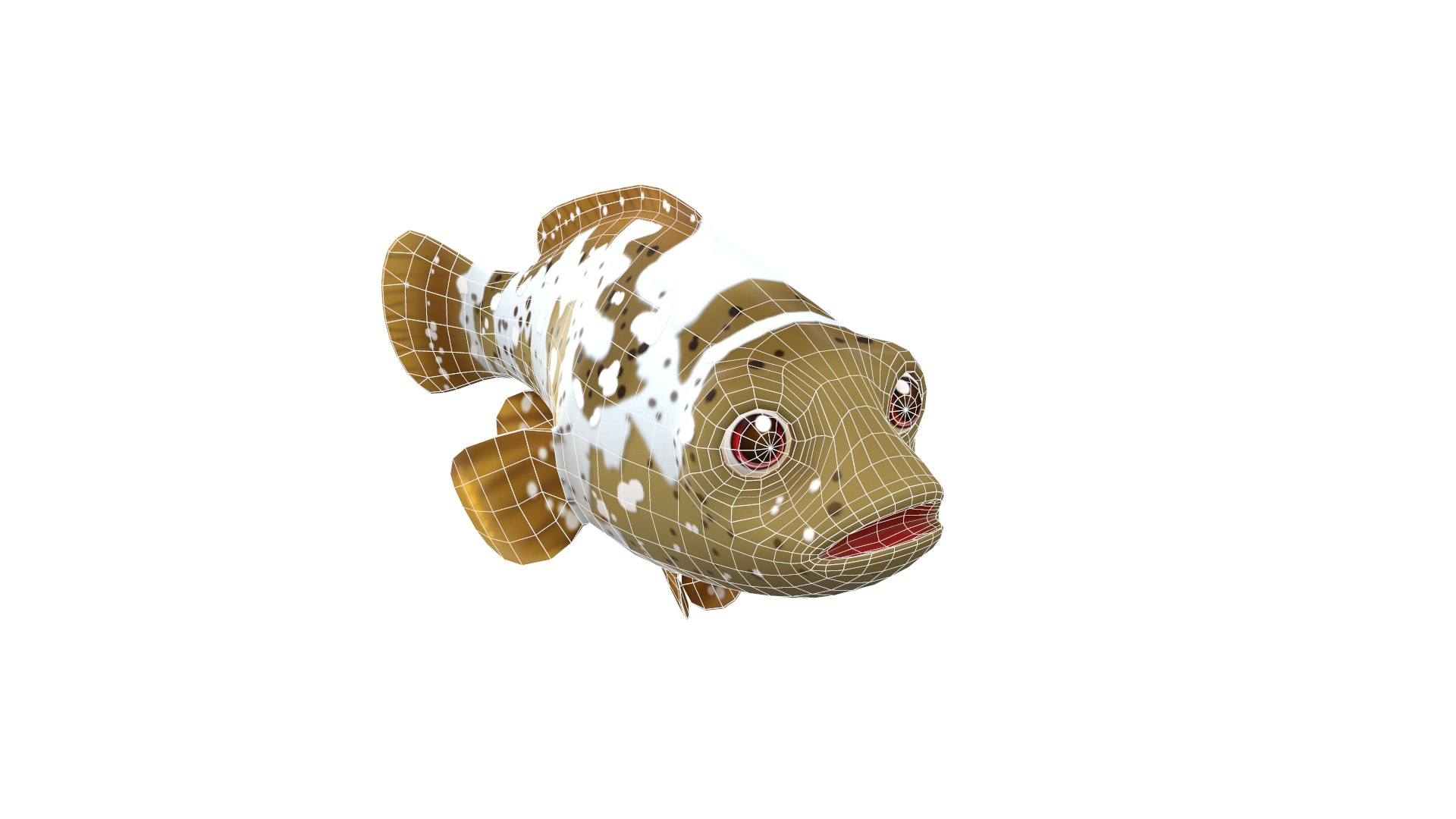 Malabar Grouper Fish Toon 3D Model - TurboSquid 1586145