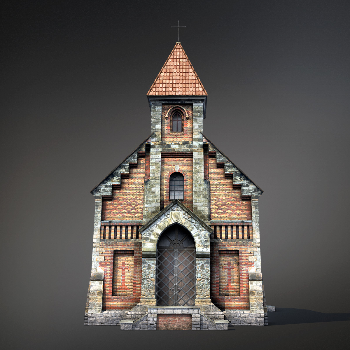 3d model of cathedral church achitecture
