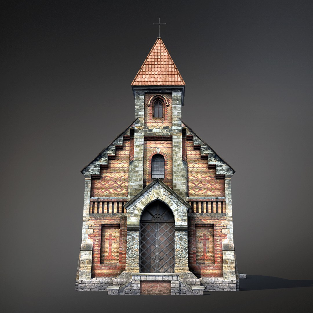 3d Model Of Cathedral Church Achitecture