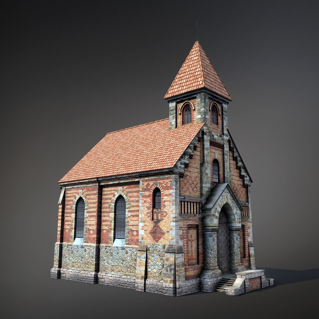 3d Model Of Cathedral Church Achitecture
