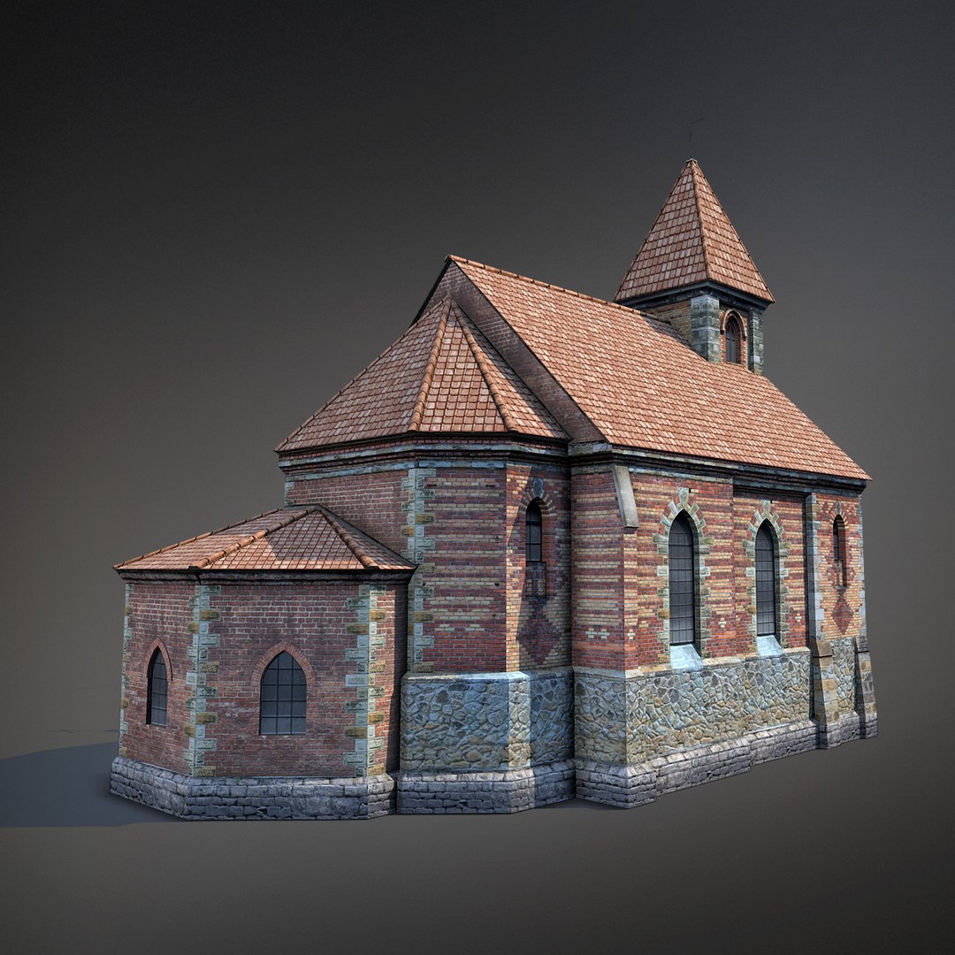 3d Model Of Cathedral Church Achitecture