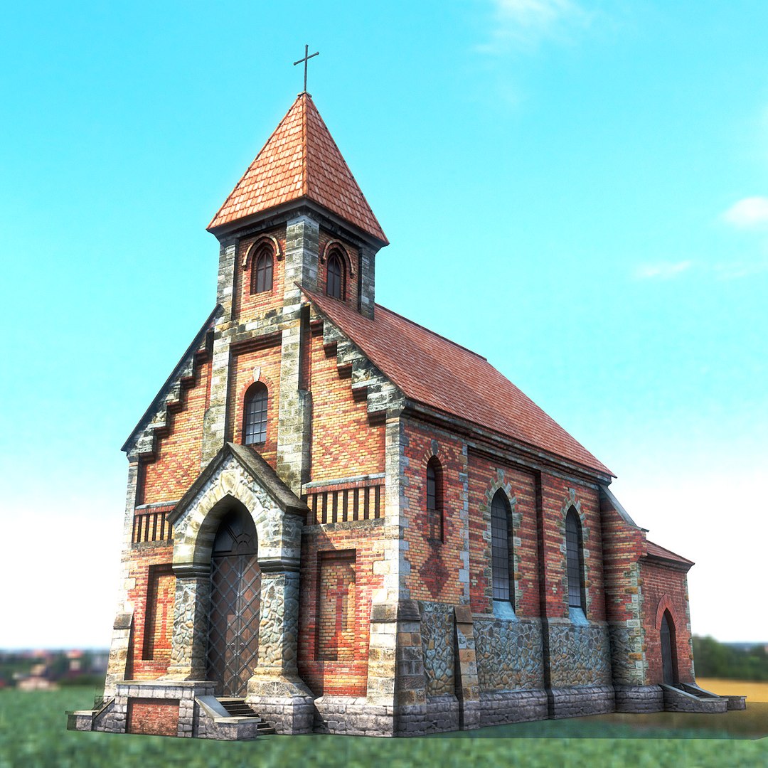 3d Model Of Cathedral Church Achitecture