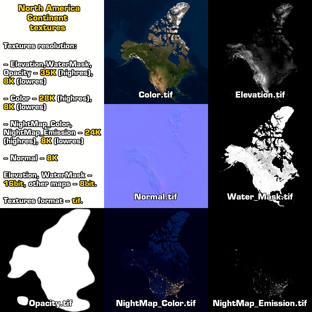 North america 35k 3D model - TurboSquid 1504442