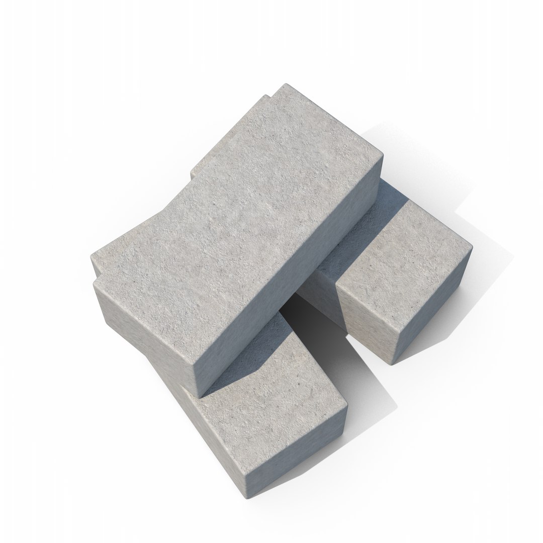 Concrete Blocks 3D Model - TurboSquid 2204084