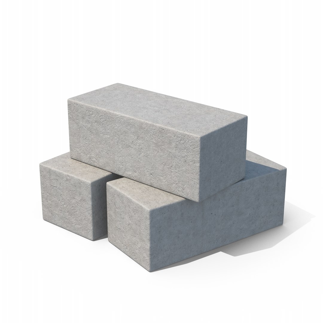 Concrete Blocks 3D Model - TurboSquid 2204084