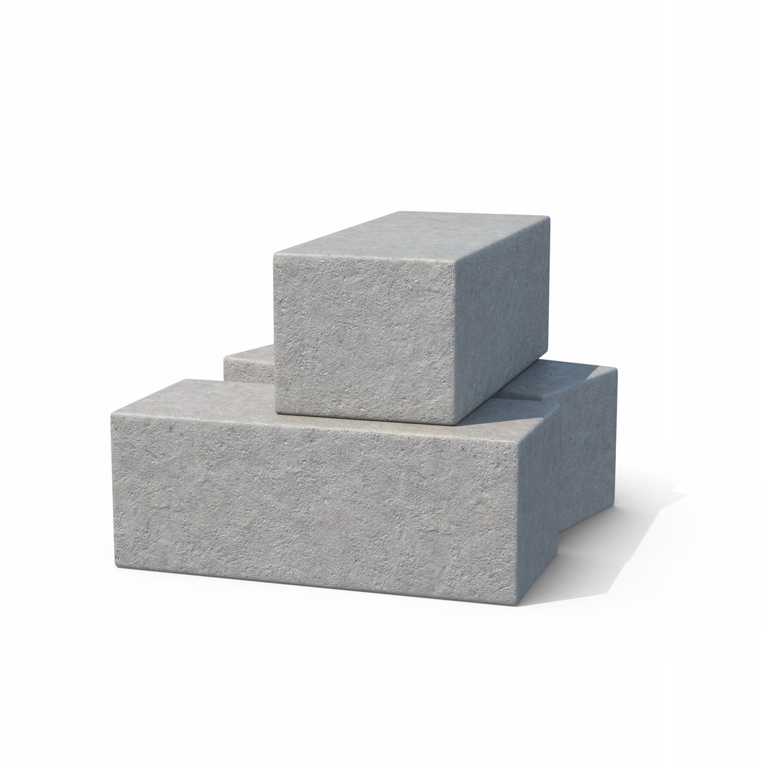 Concrete Blocks 3D Model - TurboSquid 2204084