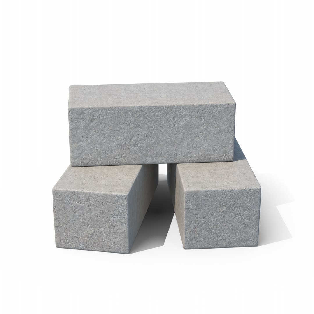 Concrete Blocks 3D Model - TurboSquid 2204084