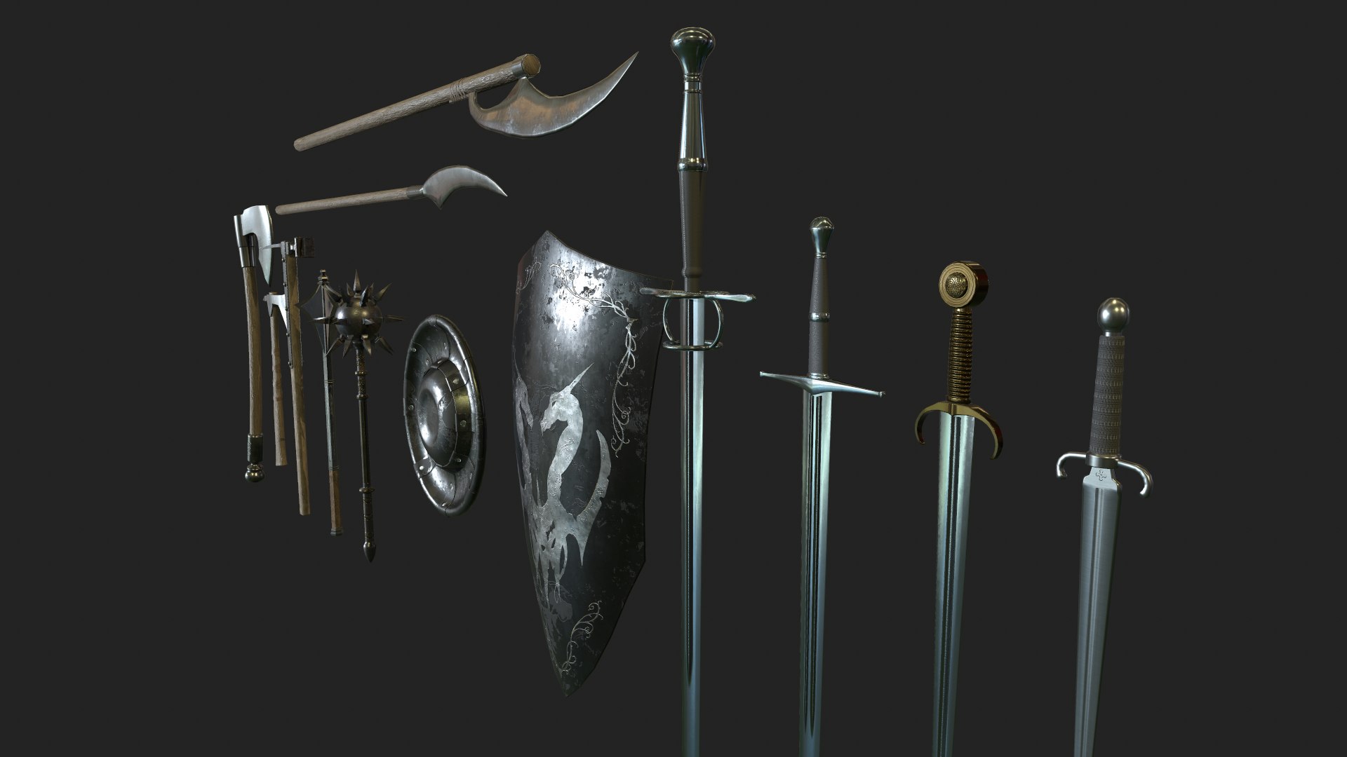 3D Medieval Weapon Pack - TurboSquid 1737273