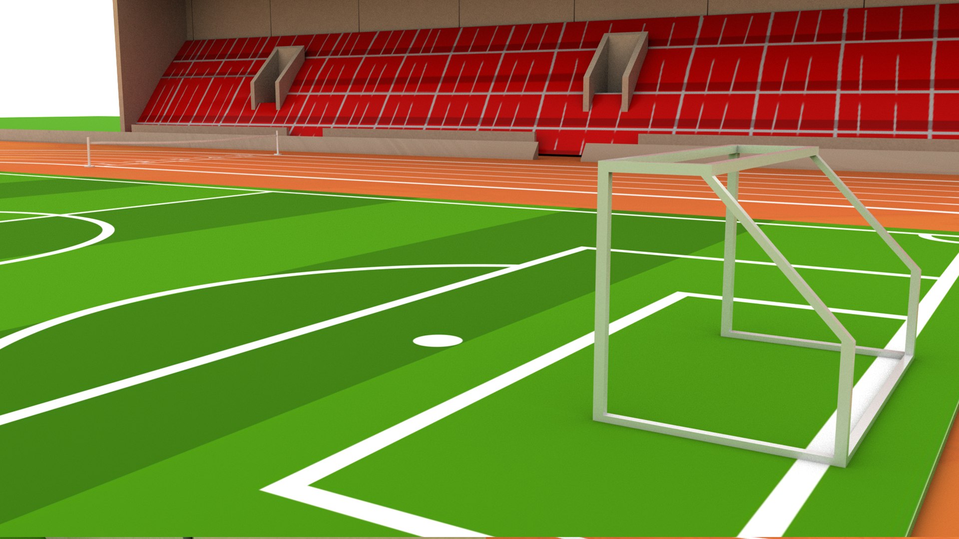 Running Track Sports Field - Low Poly Set 3D Model - TurboSquid 2051119