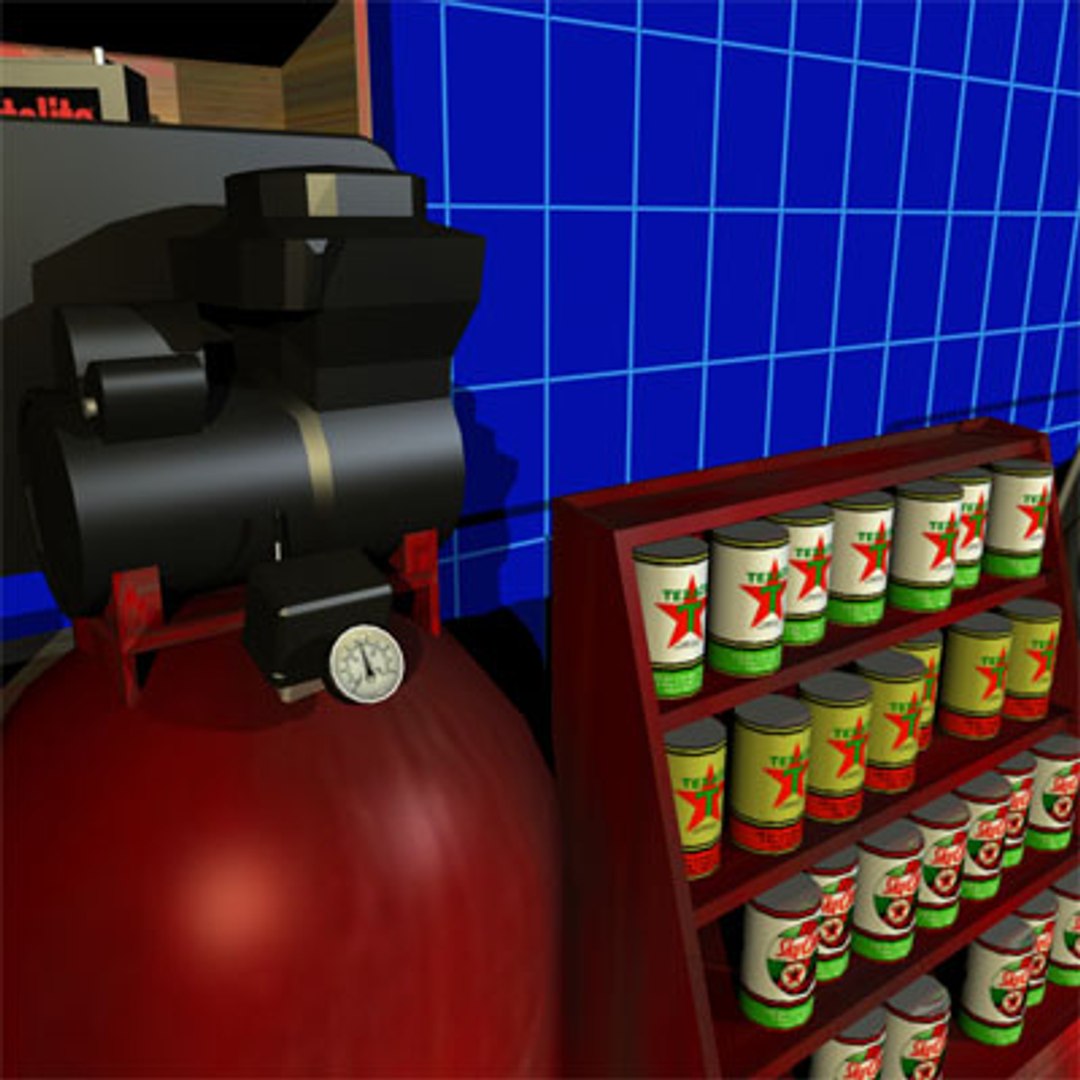 3d Model Auto Garage Prop 01