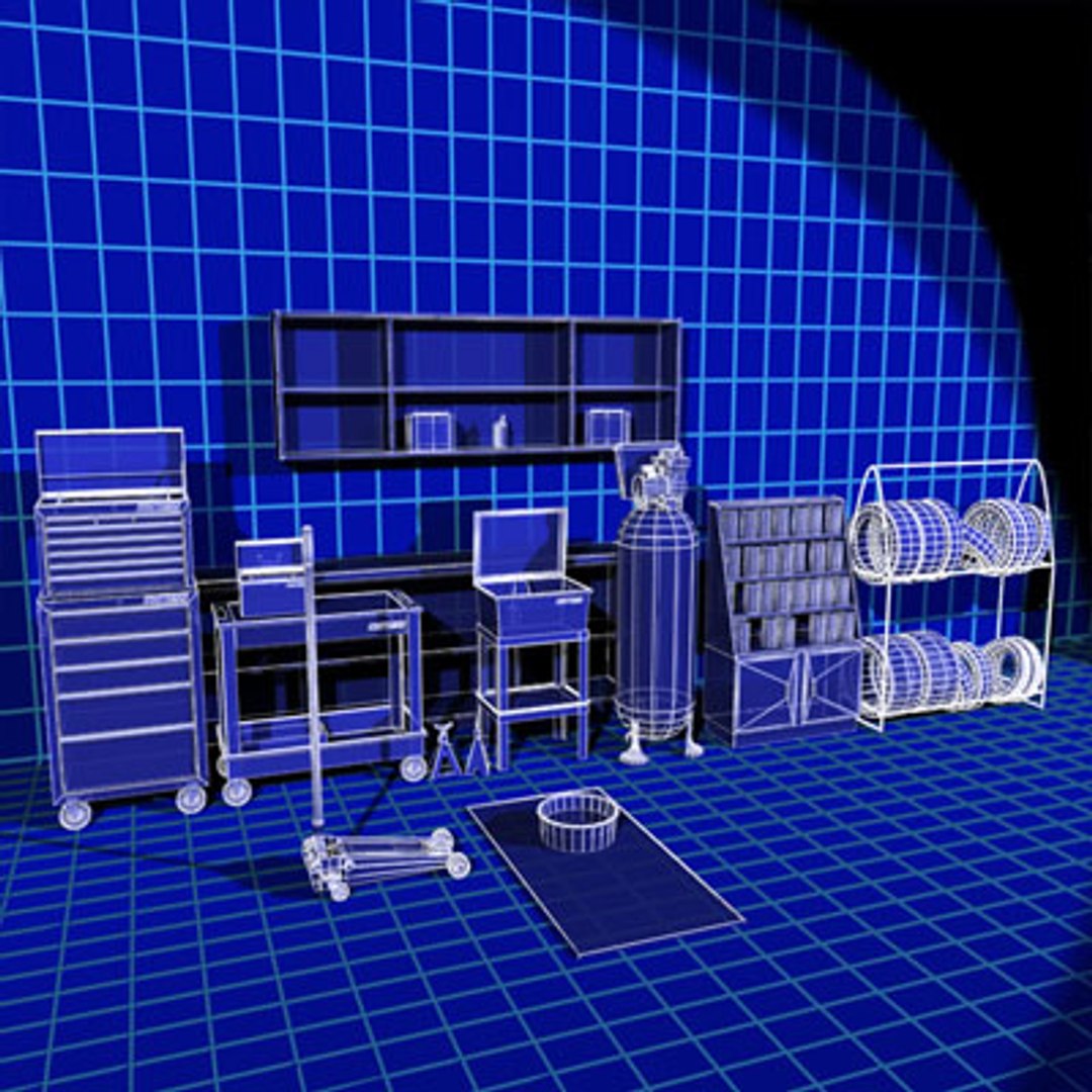 3d Model Auto Garage Prop 01