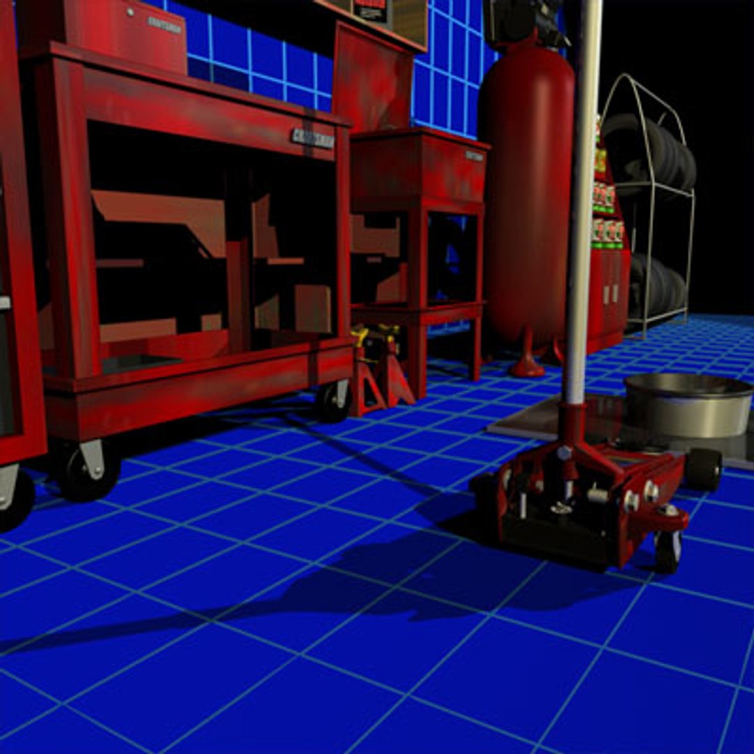3d Model Auto Garage Prop 01