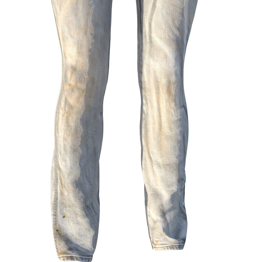 Realistic Rise Jeans 3d Obj