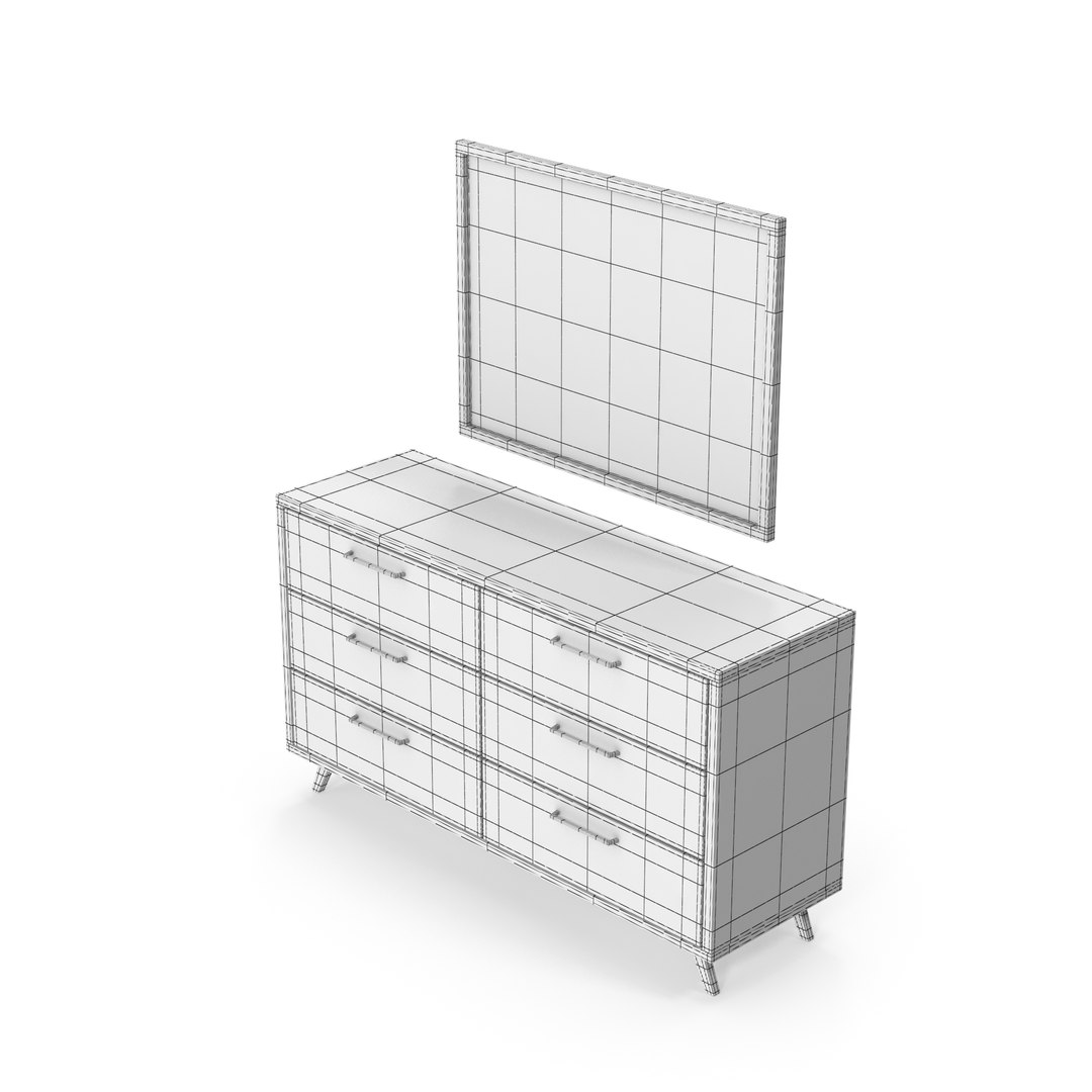 Bedroom Sideboard Drawer Dresser 3D Model - TurboSquid 2019828