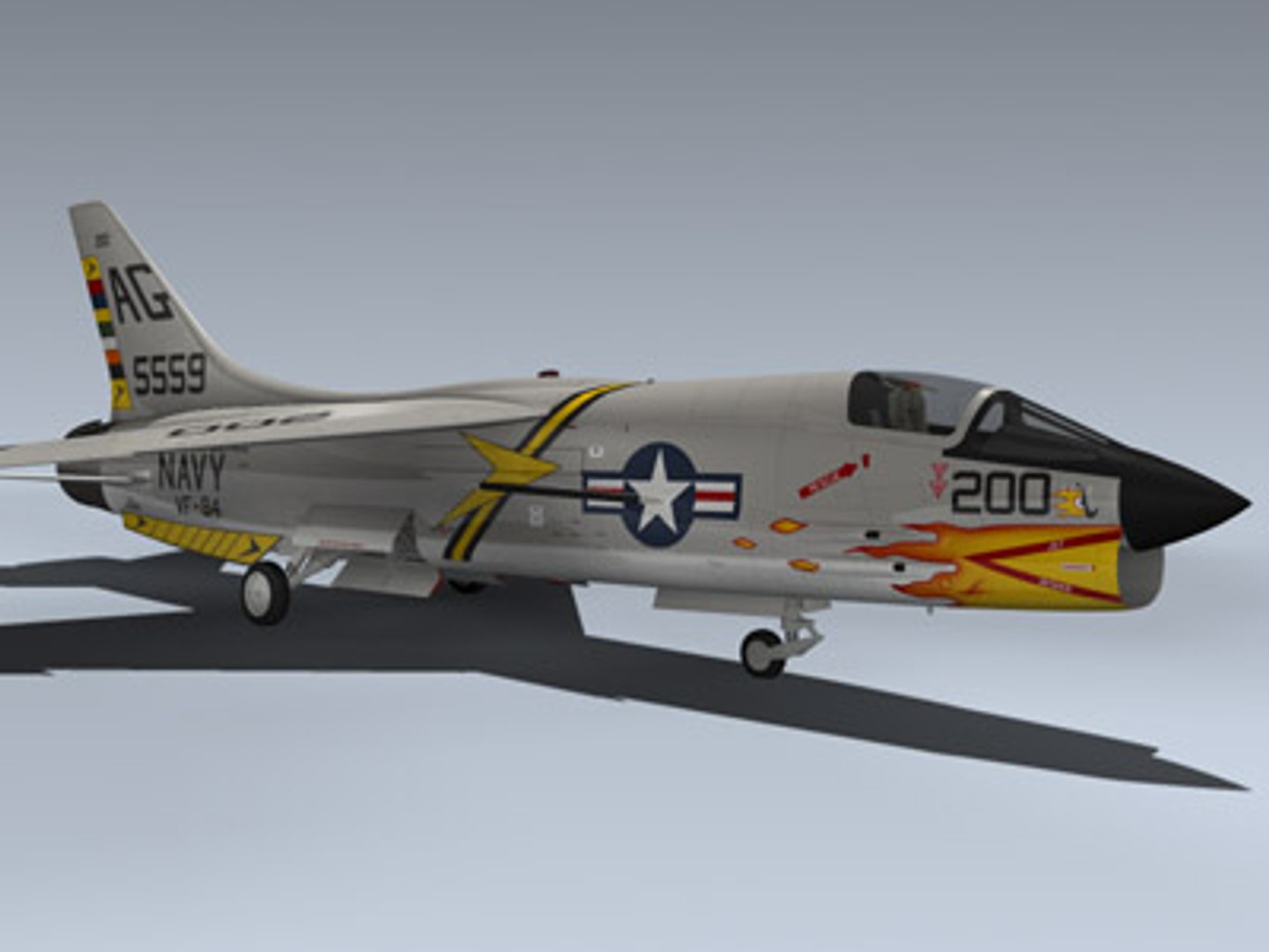 Navy Fighter 3d Model