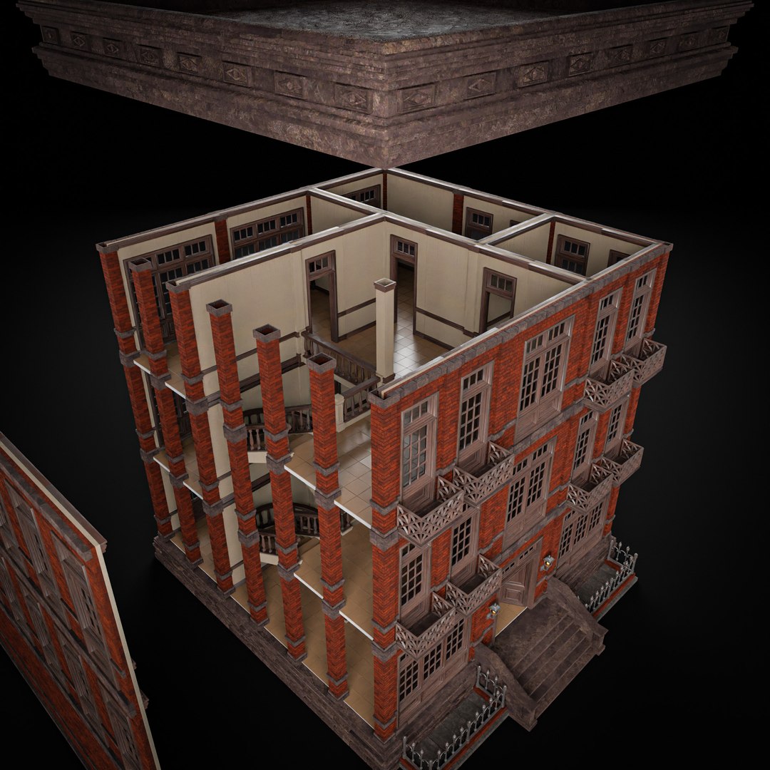 MODULAR BUILDING WITH INTERIOR KITBASH 01 3D Model - TurboSquid 2264949