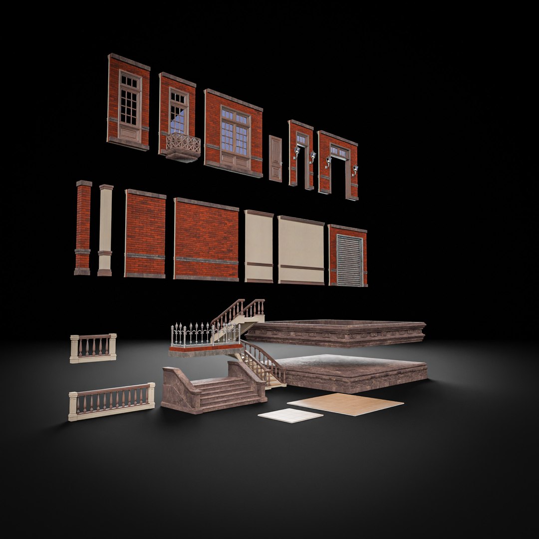 MODULAR BUILDING WITH INTERIOR KITBASH 01 3D Model - TurboSquid 2264949